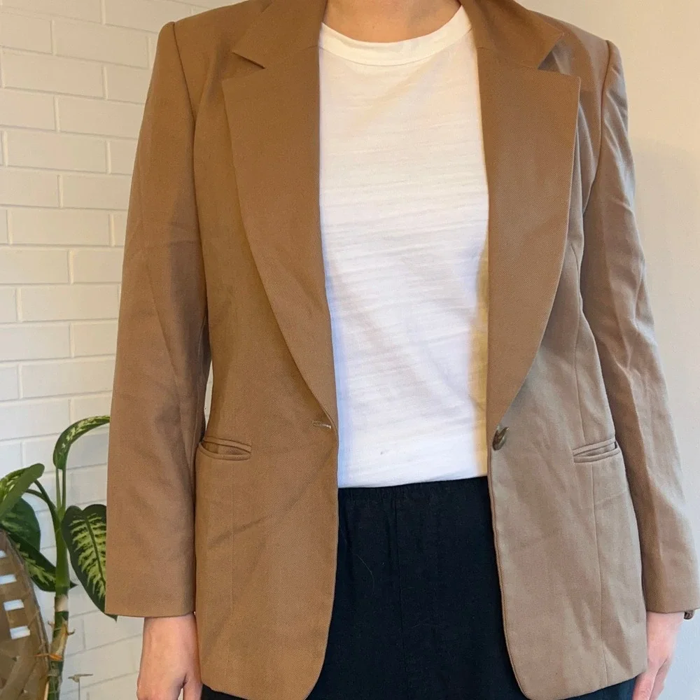 Pendleton | Jackets & Coats | Vintage Pendleton Tan Wool Blazer Womens ...